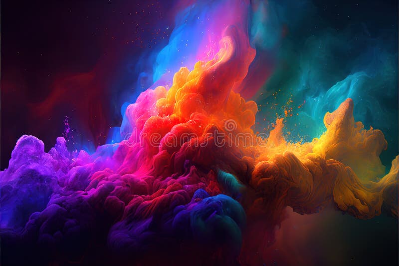 Rainbow Abstract Background. AI Generated Stock Illustration ...
