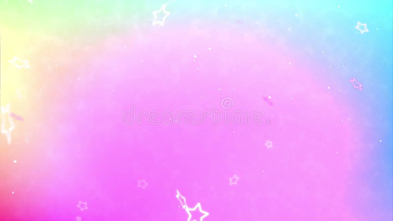 Rainbow Abstract Background and Star Loop Particles, Bottom To Top, 4k ...