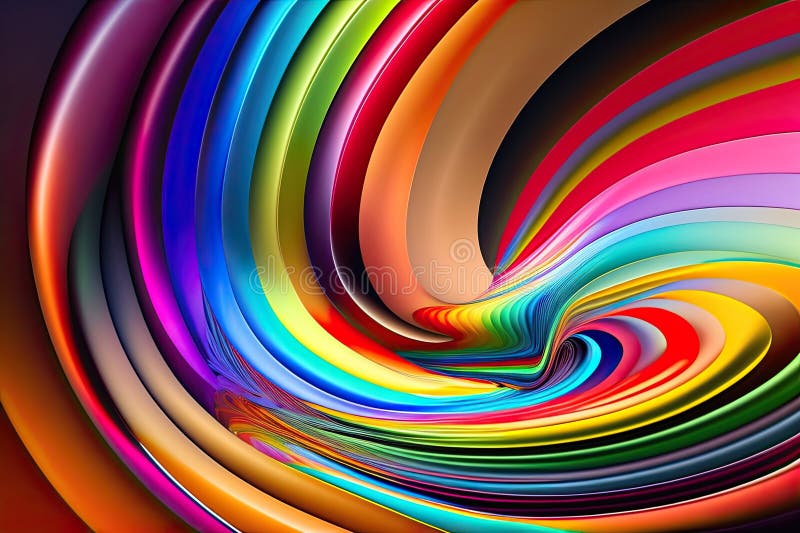 Rainbow Abstract Generative AI Design Illustration Stock Illustration ...