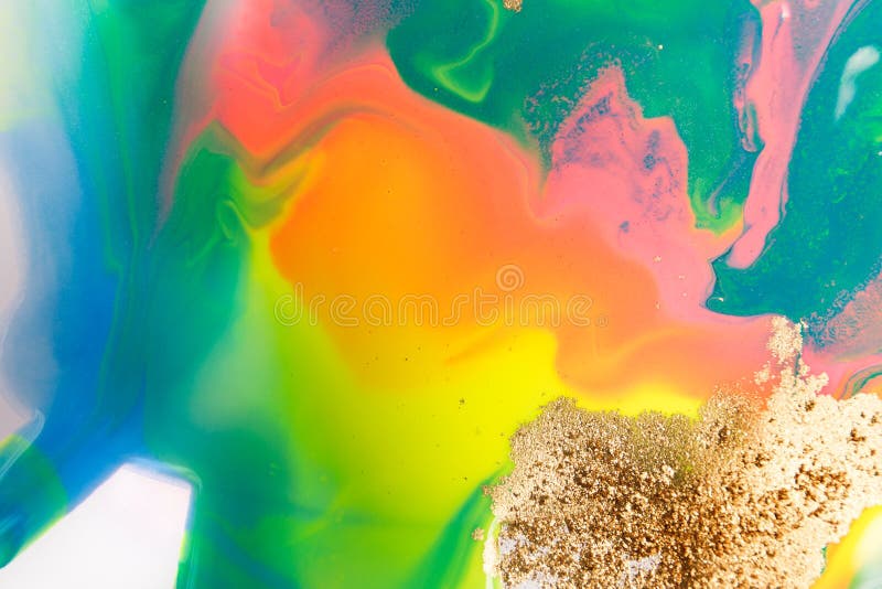 Rainbow Abstract Gradient Pattern. Fluorescent Liquid Background. Artwork Abstract Bright ...