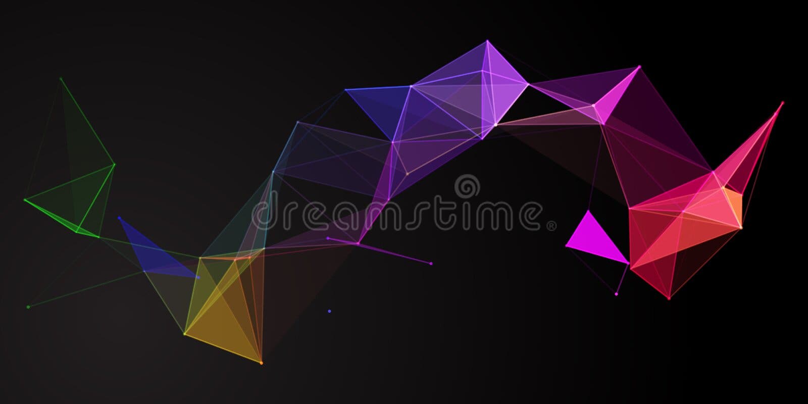 Abstract Low Poly Techno Design Background Stock Vector - Illustration ...