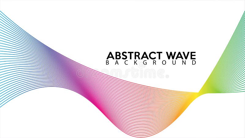 Rainbow Abstract Wave Line Background Design Vector, Spectrum Frame ...