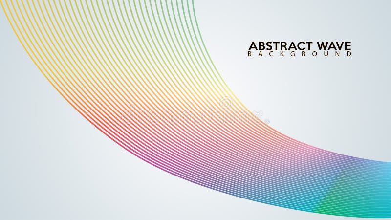 Abstract Rainbow Wave Line Background Design Vector, Spectrum Frame ...