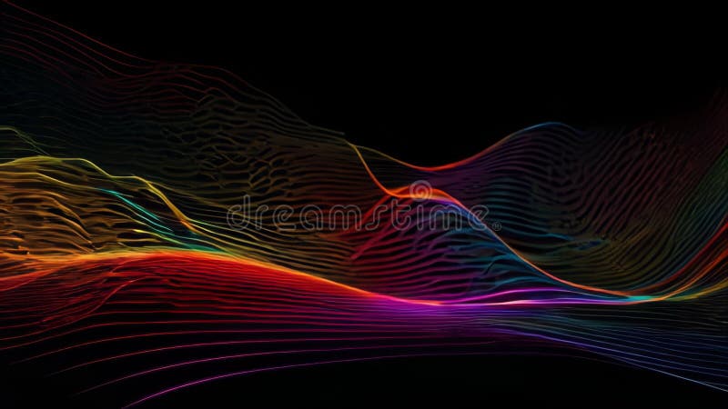 Rainbow Abstract Waves, Motion Background Stock Footage - Video of flow, graphics: 339143974