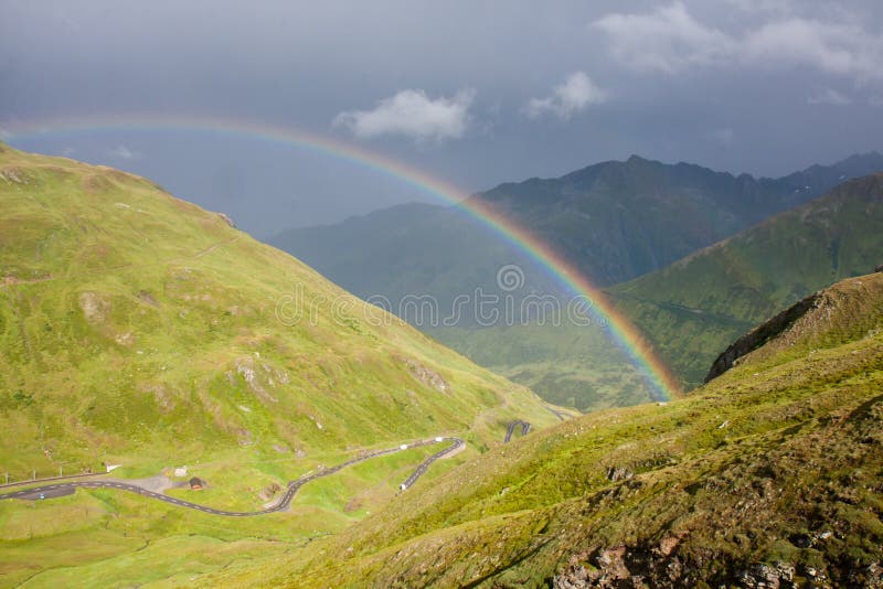 Rainbow in the Alps stock photo. Image of colored, changing - 26614046