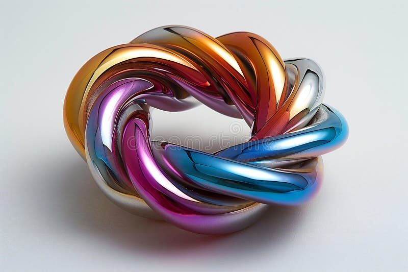 Rainbow Anodized Titanium Body Ring with Solid Sphere Tip, White ...