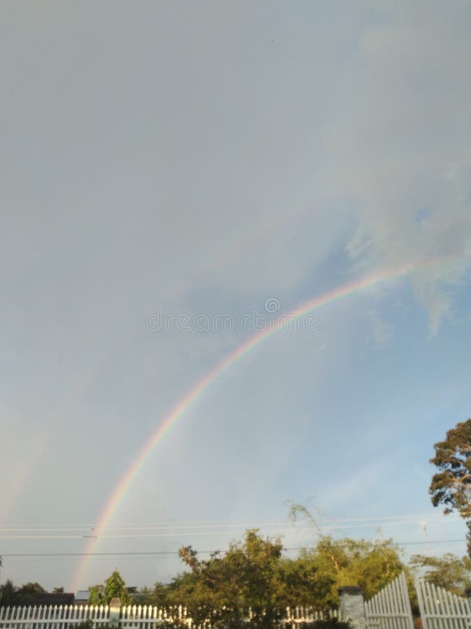 Rainbow Appeared in Front of My House Stock Photo - Image of circle ...