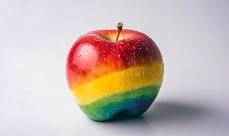 Rainbow apple stock photo. Image of rainbow, apple, circle - 227739160