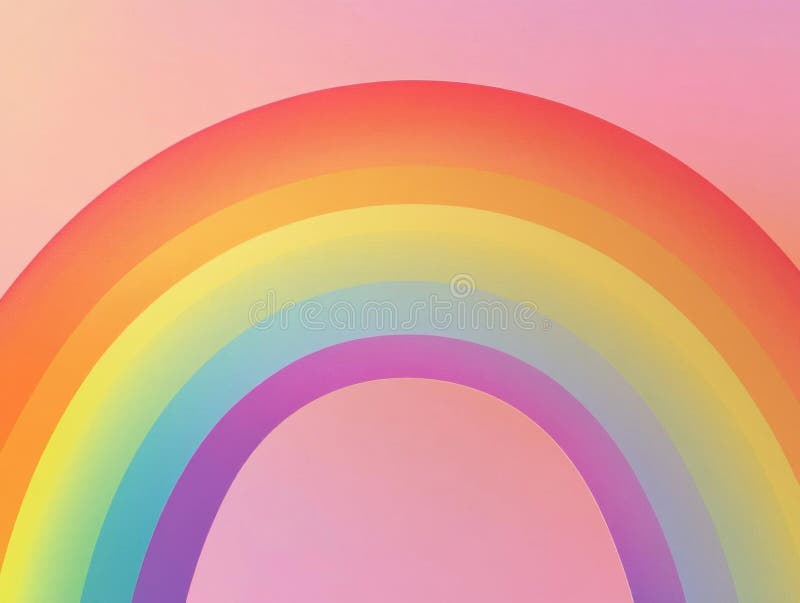 Rainbow Arc Abstract Background with Pastel Colors Stock Illustration ...