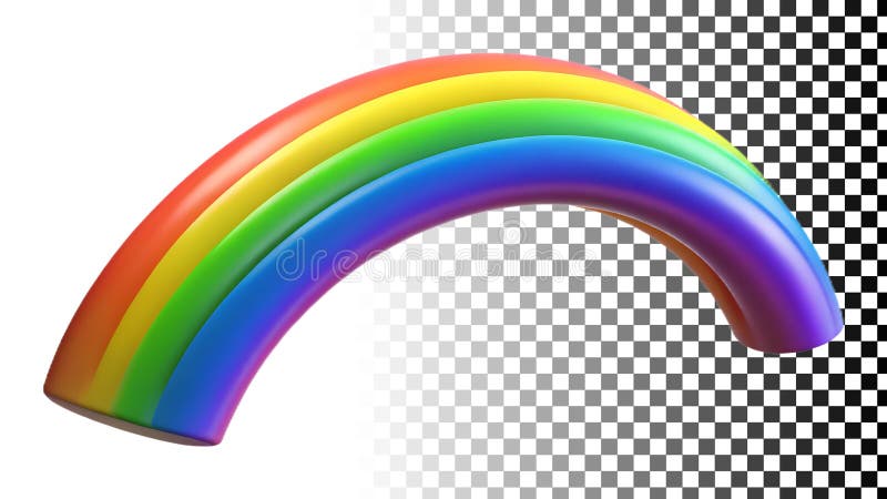 Rainbow Arch with Clouds, Cheerful Weather, Sky Element, Hope Symbol ...