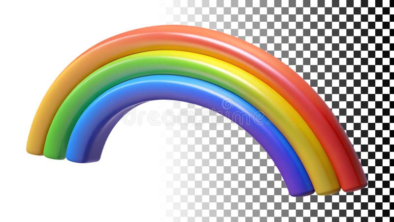 Rainbow Arch with Clouds, Cheerful Weather, Sky Element, Hope Symbol ...