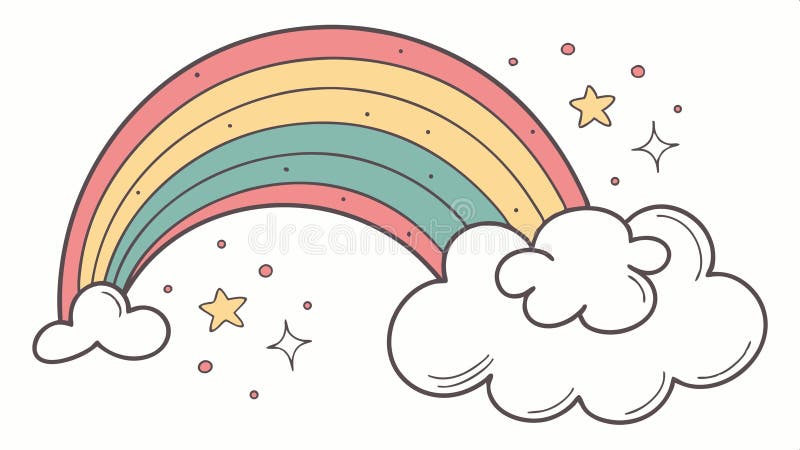 Rainbow Arch, Colorful and Optimistic Symbol Vector Design Generative ...