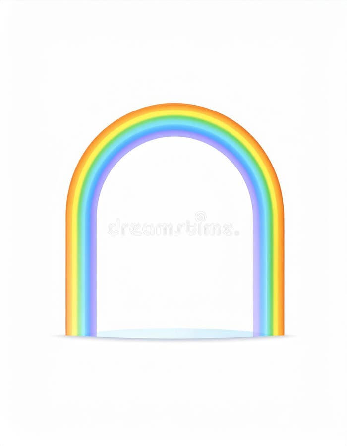 Rainbow Arch Pastel Colors Vibrant Whimsical Design Stock Illustration ...