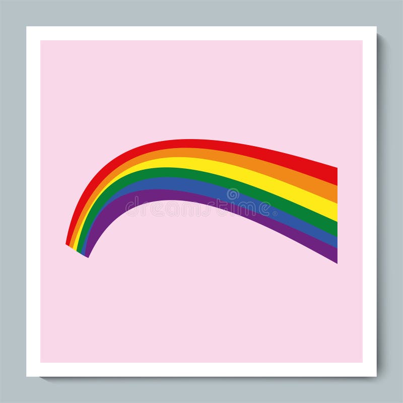 Rainbow Flag with Gender LGBT Symbol Stock Vector - Illustration of ...