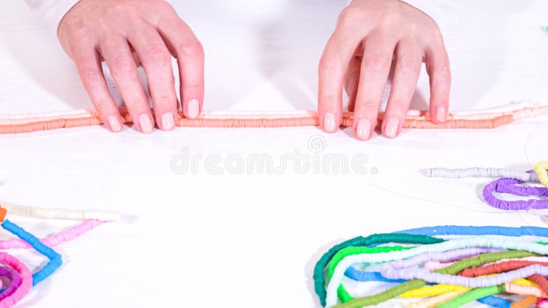 Rainbow Array of Clay Bead Strands Stock Photo - Image of creativity ...
