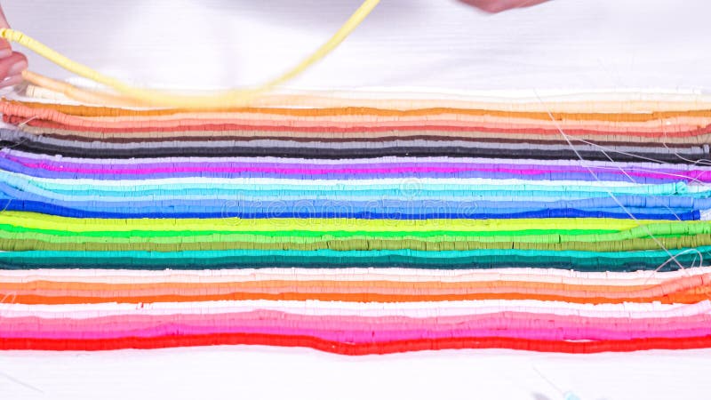 Rainbow Array of Clay Bead Strands Stock Image - Image of hobbies ...