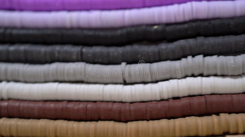 Rainbow Array of Clay Bead Strands Stock Video - Video of craft, beads ...