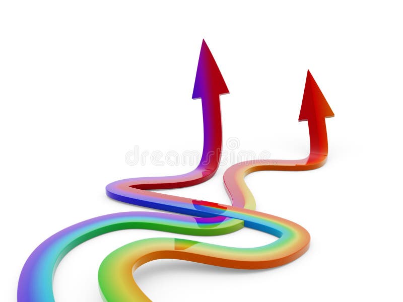 Arrow curve up stock illustration. Illustration of business - 40980603