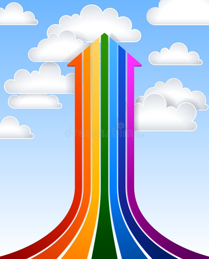 Rainbow Logo Concept stock illustration. Illustration of blue - 35889971
