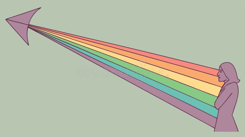 Rainbow Arrow Pointing Directional Guidance Vector, Vector Design ...