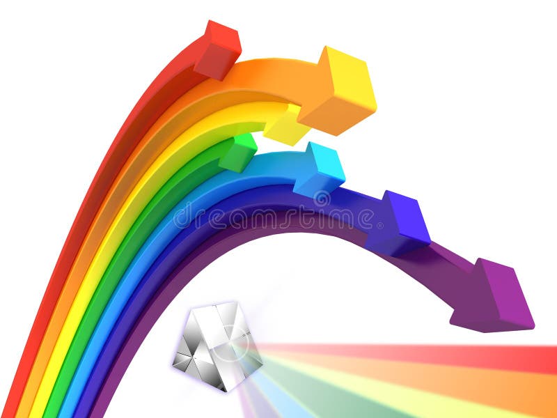 Rainbow arrows stock illustration. Illustration of flowing - 12185766