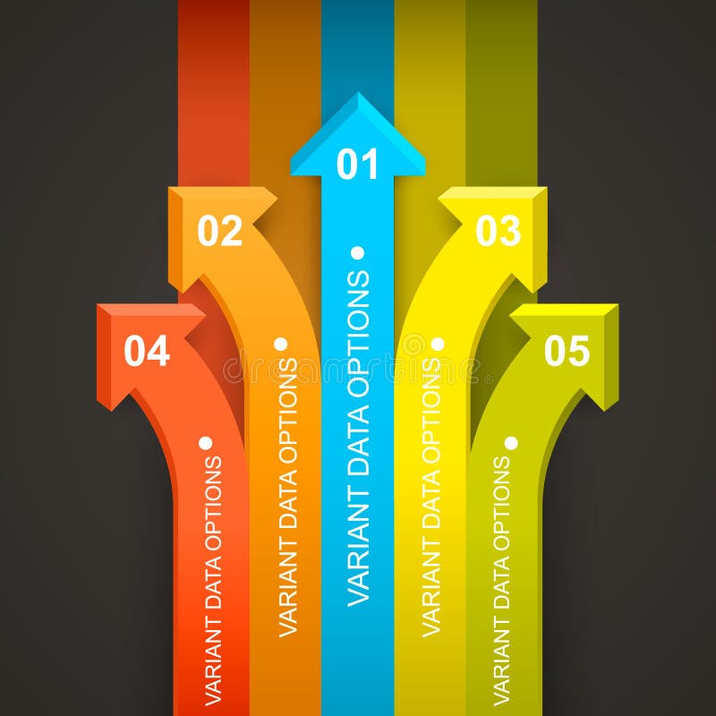 Rainbow Arrows Directed All Stock Vector - Illustration of graphics ...