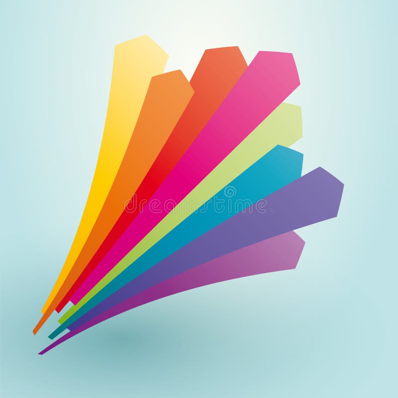 Rainbow arrows stock vector. Illustration of elements - 38682876