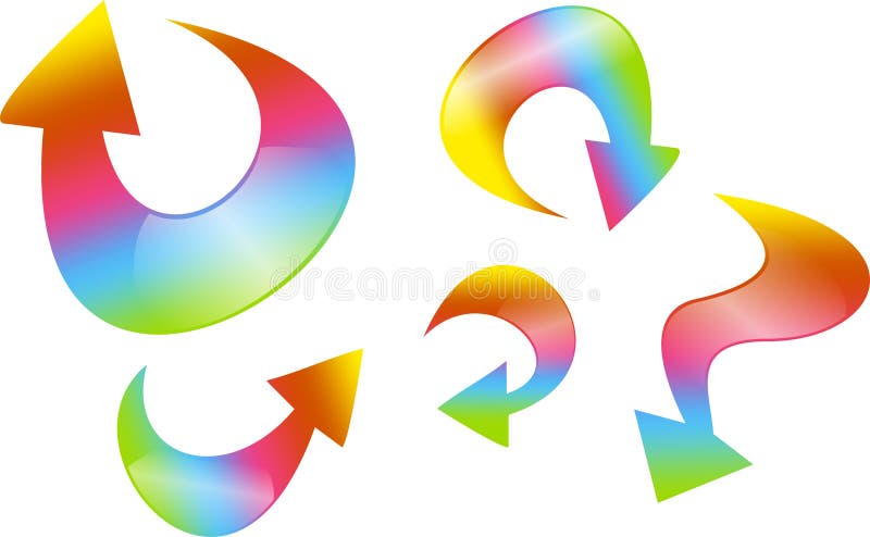 Rainbow arrows stock illustration. Illustration of download - 77482312