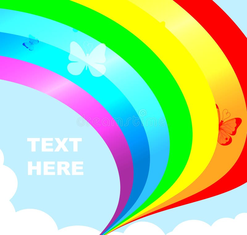 Rainbow Butterfly Border Stock Illustrations – 308 Rainbow Butterfly ...