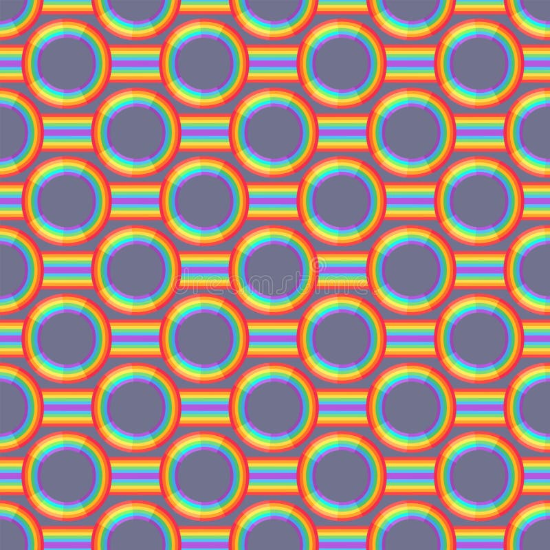 Rainbow Background. Retro Seamless Pattern the 50s and 60s Inspired ...