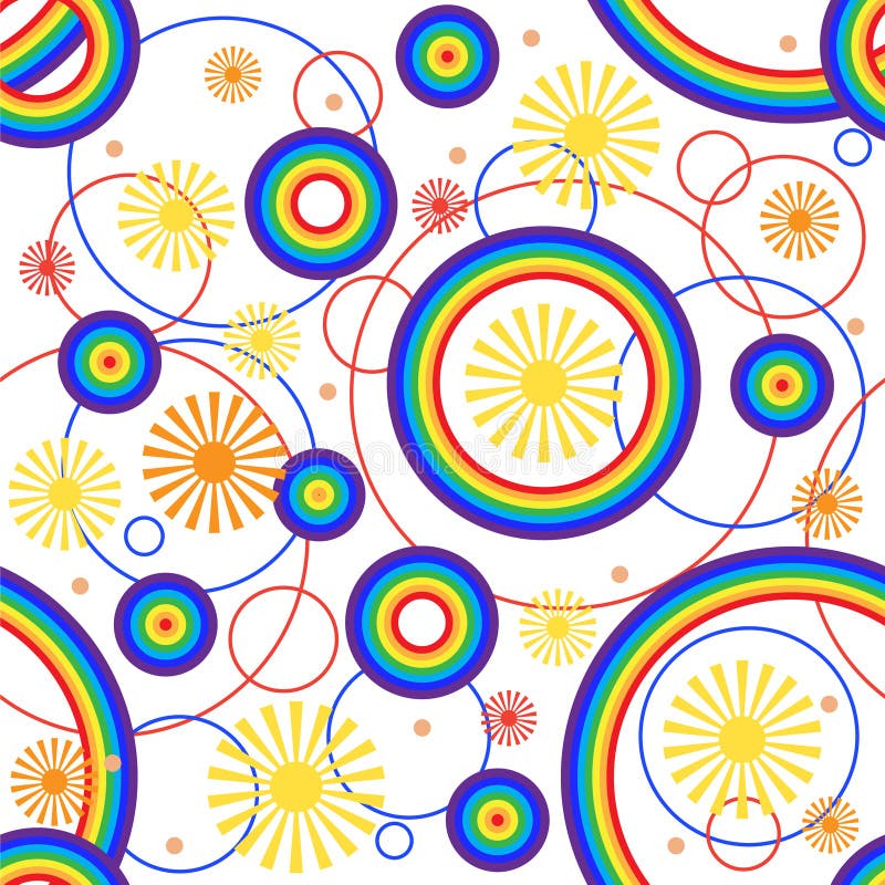 Rainbow Background. Seamless Stock Vector - Illustration of textured ...