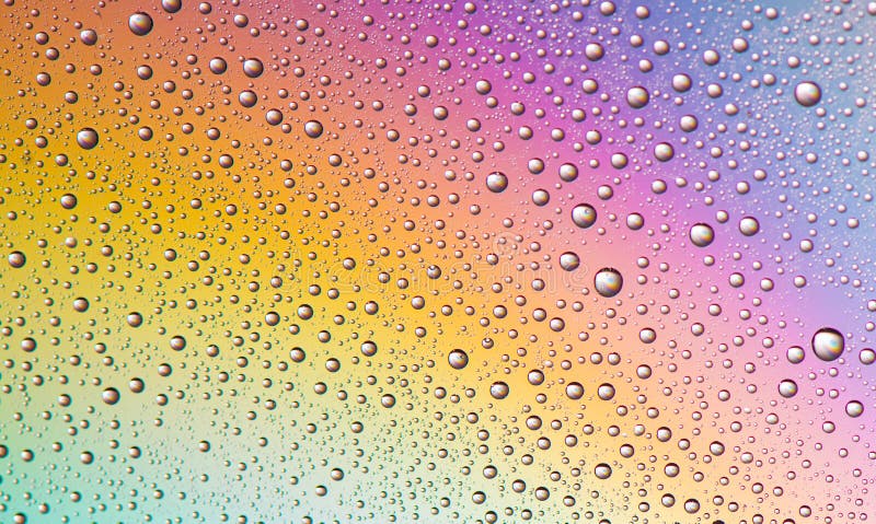 Rainbow Background of Small Droplets Stock Photo - Image of shape ...