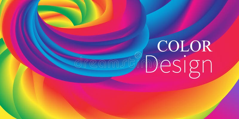 Rainbow Background. Wave Pattern. Fluid Flow. Stock Vector ...