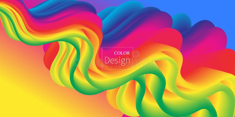 Rainbow Background. Wave Pattern. Fluid Flow. Stock Vector ...