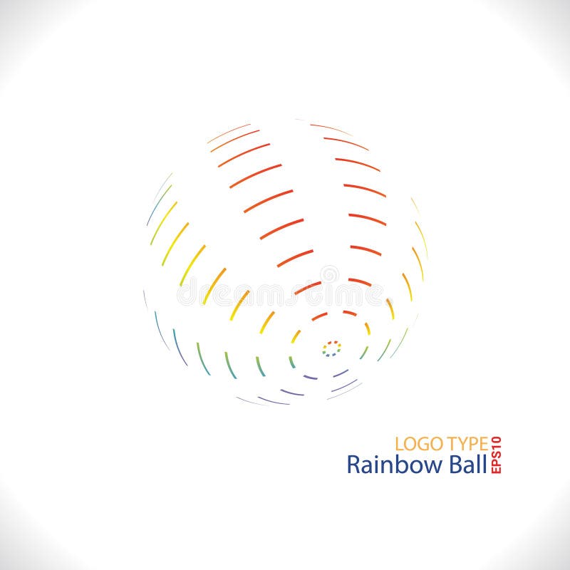 Rainbow ball logo stock vector. Illustration of abstraction - 168132297