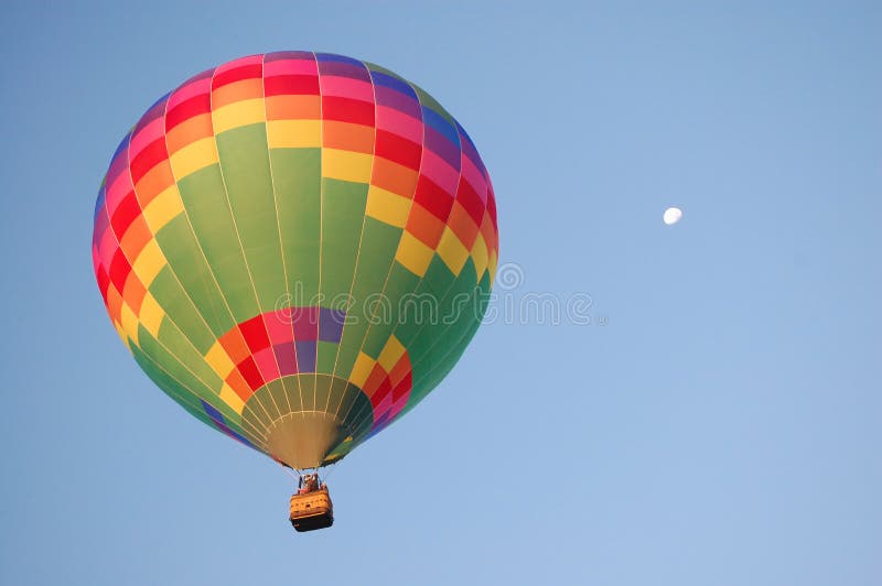 Rainbow Balloon Moon stock image. Image of summer, float - 15850459