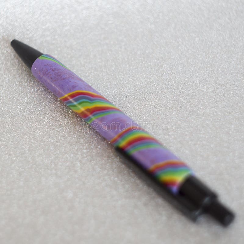 Rainbow ballpoint pen stock image. Image of color, luxurious - 208492277