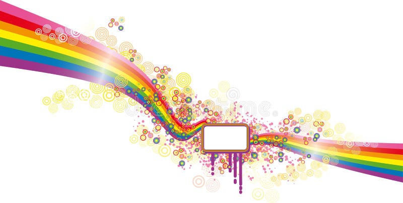Rainbow banner stock vector. Illustration of fantasy, rainbow - 6344962