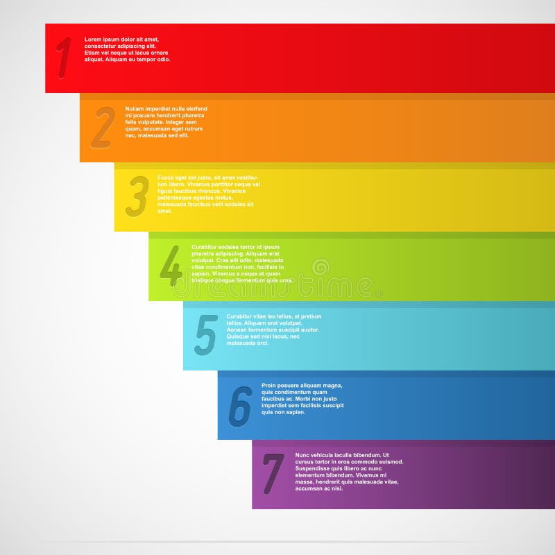 Rainbow Banners with Numbers Stock Vector - Illustration of collection ...