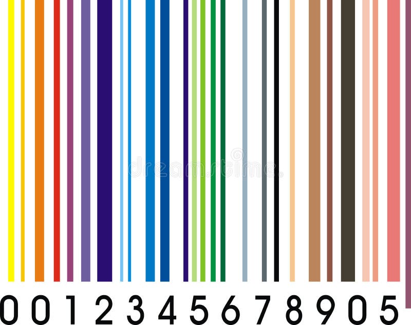 Colourful creative barcode stock illustration. Illustration of colours ...