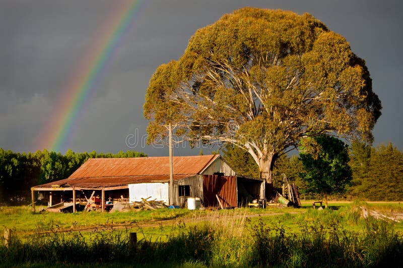 Red Barn in Rain stock photo. Image of farming, agriculture - 30474694