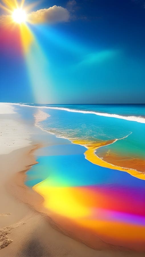 Rainbow Sun Shining Stock Illustrations – 901 Rainbow Sun Shining Stock ...