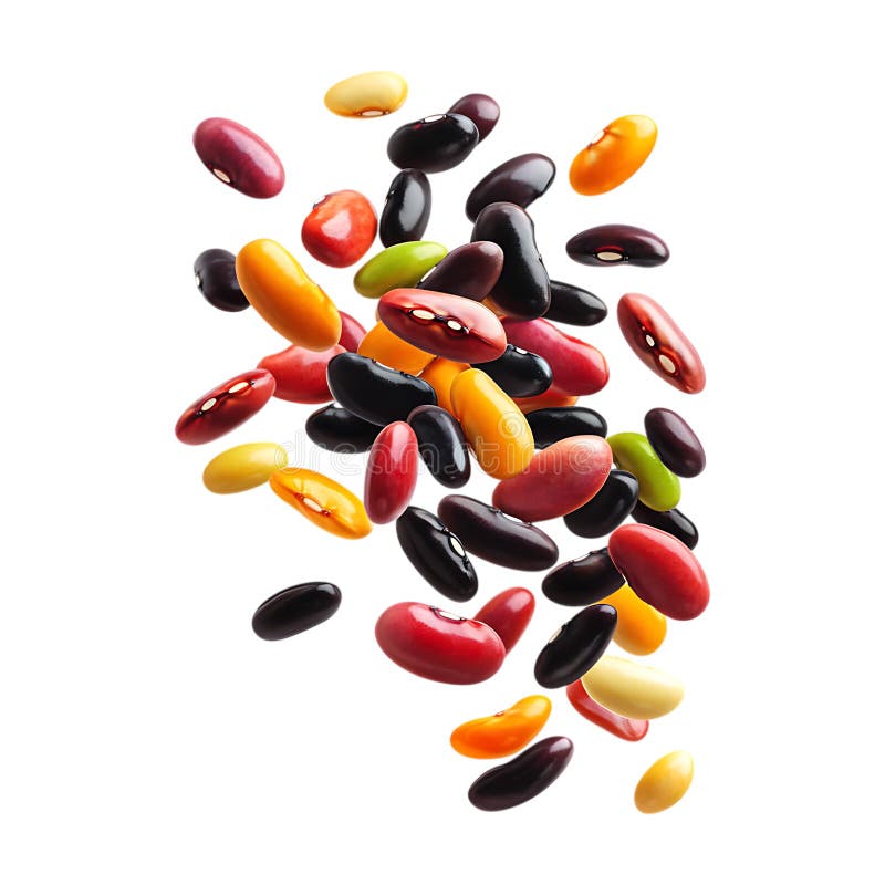 Rainbow Beans Colorful Nutritious on Transparent Background Stock ...