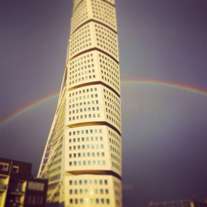 A Rainbow Behind Turning Torso Editorial Photo - Image of camera, touch ...