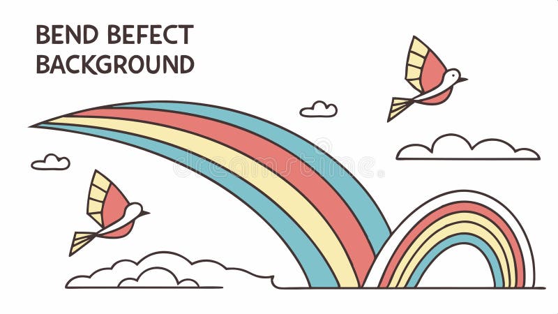 Rainbow Bend Effect Background, Abstract and Colorful Design Vector ...