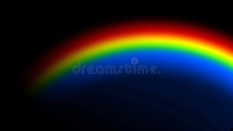 Rainbow on a Black Background. Stock Image - Image of cloud, graphic ...