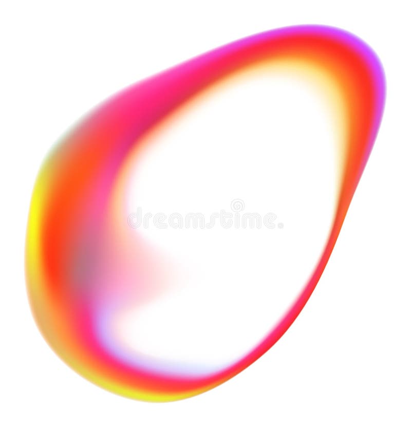Rainbow Blob Shape Color Gradient Stock Illustration - Illustration of ...