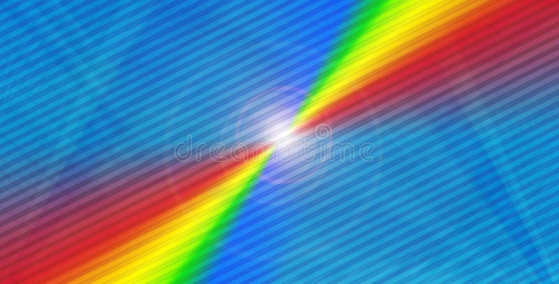 Rainbow on blue stock illustration. Illustration of abstract - 53441731