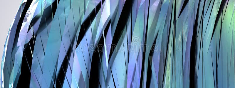 Rainbow Blue Gradation of Glass Refraction and Reflection Elegant and ...