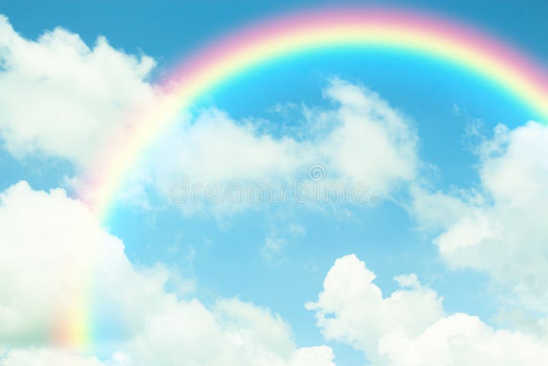 Rainbow in Blue sky stock image. Image of environment - 180605415